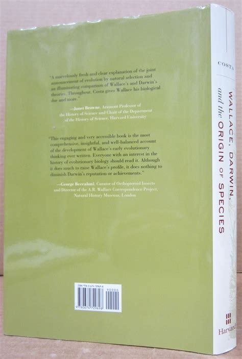 Wallace Darwin And The Origin Of Species James T Costa First Edition