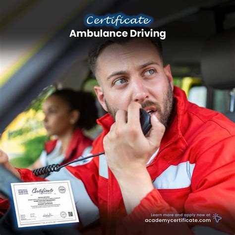 Ambulance Driving Certificate Academy Certificate