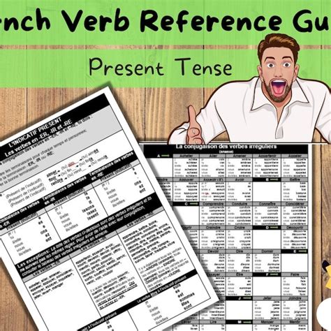 Present Tense Chart Etsy