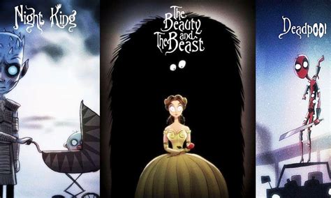 Tim Burton Drawing Style Disney