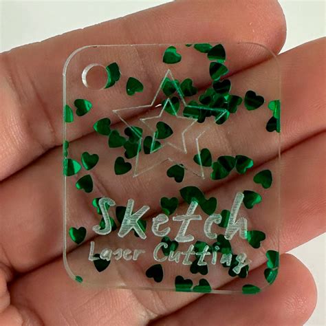 3mm Acrylic Heart Sequins Confetti Emerald Green