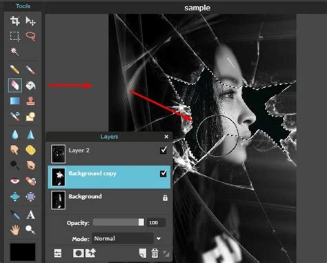 Membuat Bingkai Foto Efek Kaca Pecah Online