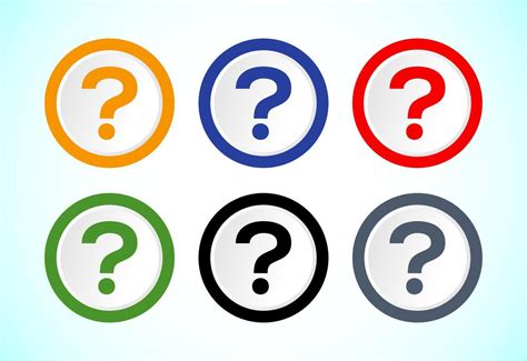 Question Mark Flat Icon Set For Apps And Websites Circle Design