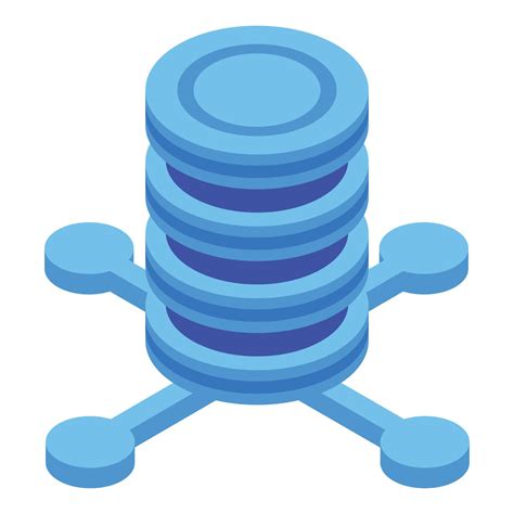 Block Chain Server Stack Icon Isometric Style 15886495 Vector Art At