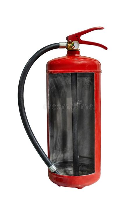 Fire Extinguisher In The Section Close Up On A White Background Stock