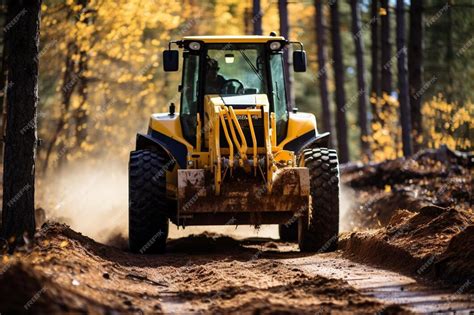 Building The Foundation Motor Grader In Operation Premium Ai Building The Foundation Motor Grader In Operation Premium Ai