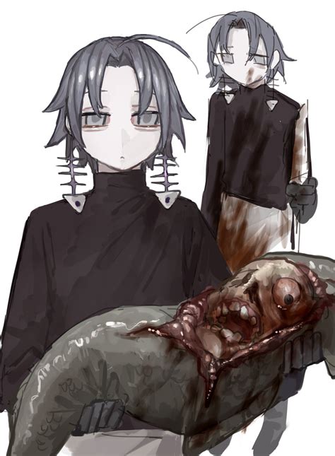 Wuwuren Original Highres 1other Androgynous Animal Apron Blood