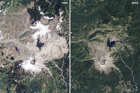 Mount St Helens Eruption Before And After 1980 Eruption Of Mount St
