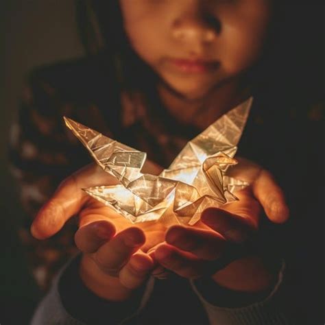 Free Illuminated Paper Cranes Image Download At Stockcake