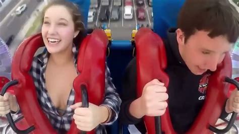 Top Best Moments On The Insane Slingshot Ride Girl Loses Bra Passin