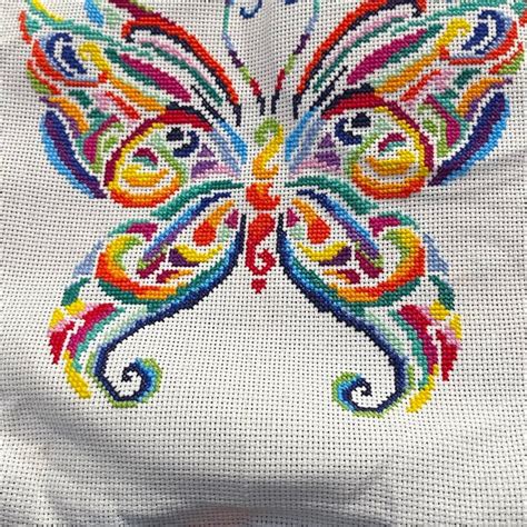 Mini Quaker Tree Cross Stitch Pattern Easy Counted Cross Stitch Chart Monochrome Sampler Cross