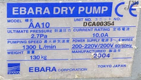 C3701 Ebara Vacuum Dry Pump Aa10v1 H Aa10 J316gallery