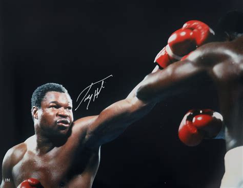 Larry Holmes Signed Boxing Action 16×20 Photo Schwartz Sports Memorabilia