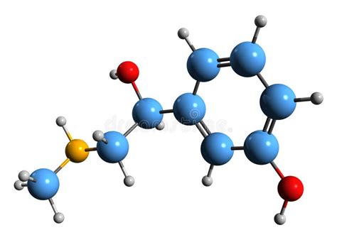 3d Image Of Methamphetamine Skeletal Formula Stock Illustration