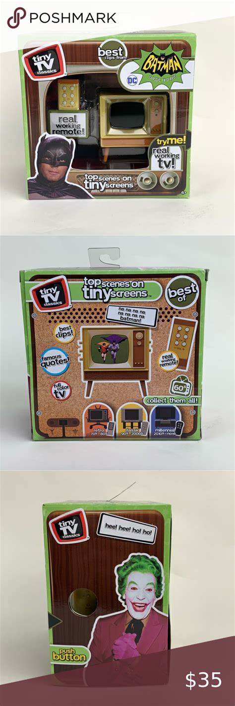 Basic Fun Tiny Tv Classics Batman Edition With Remote Batteries