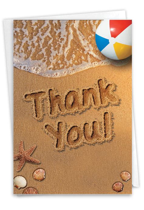 Beach Notes Artistic Birthday Thank You Card