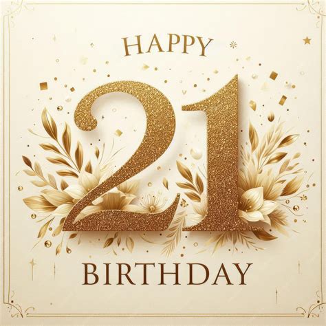 Elegant Gold And White Design Celebrating A 21st Birthday With Floral