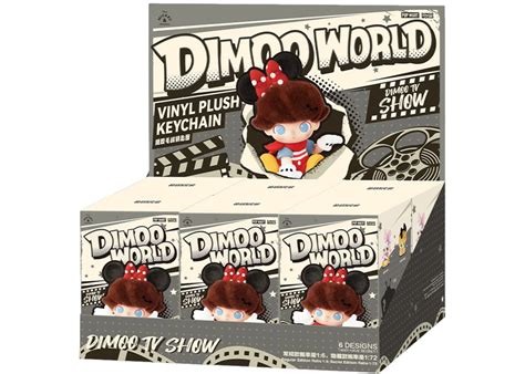 Pop Mart Dimoo World X Disney Series Vinyl Plush Keychain Sealed Case