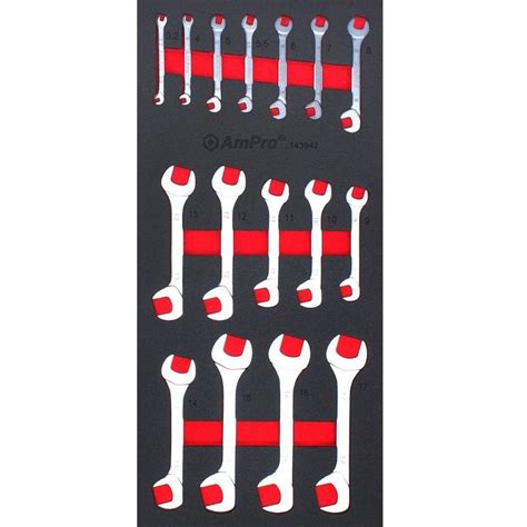 Ampro Mini Angle Open End Metric Wrench Set Ts53942 Big W