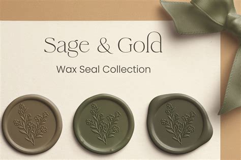 Wax Seal Collection Card Mockup Custom Scene
