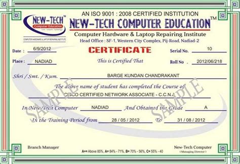 Computer Certificate Format Bd At Aretha Degregorio Blog