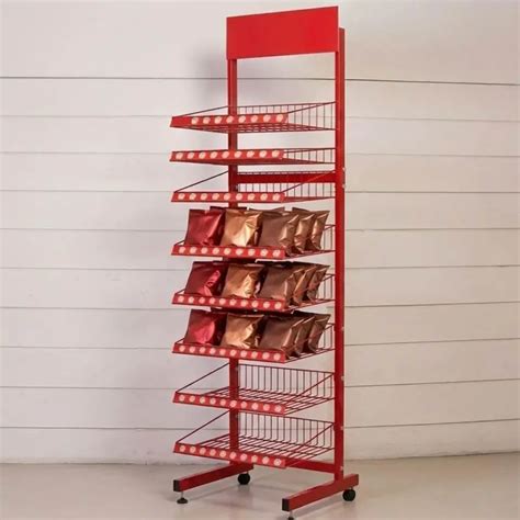 Wall Mounted Metal Chips Display Modular Retail Stand