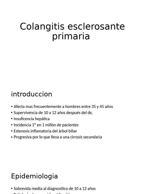 Colangitis Esclerosante Primaria Autoguardado Pdf Especialidades Medicas Enfermedades Y
