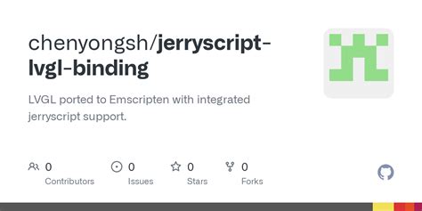 github chenyongsh jerryscript lvgl binding lvgl ported to emscripten