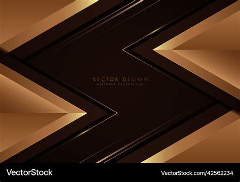 Abstract Gold And Brown Triangle Shape Background Vector Image