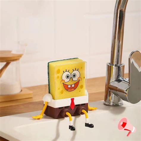 Spongebob Squarepants Dish Washing Brush Sponge Kitchen Supplies Drain