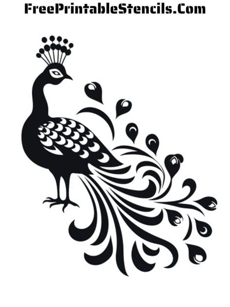Free Printable Peacock Stencils Free Printable Stencils
