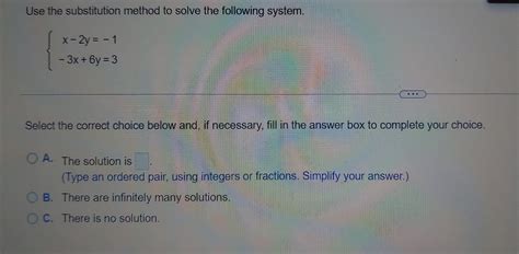 Solved Use The Substitution Method To Solve The Following Chegg