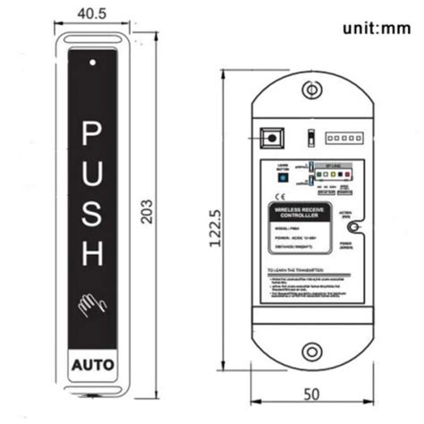 Promo Switch Automatic Door Opening Wireless Push Button Sliding Door