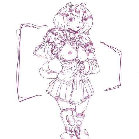 Rule 34 Armored Female Breasts Dog Ears Dog Girl Dog Tail Exposed