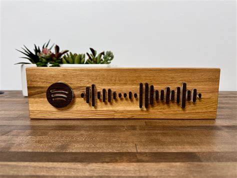 Custom Spotify Code Butcher Block Display Personalized Song Plaque