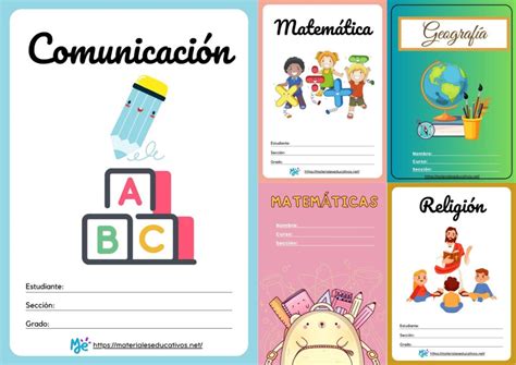 Caratulas Escolares Editables En Word Y Pdf Materiales Educativos