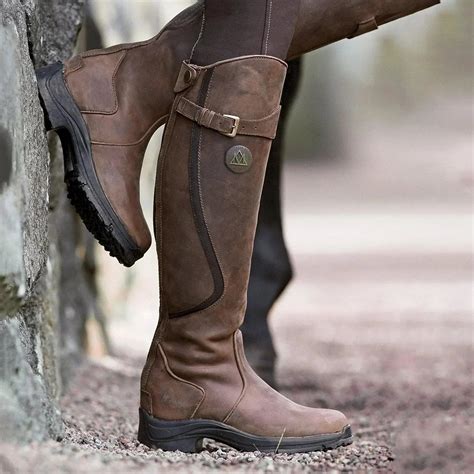 Maeve Waterproof Leather Riding Boots Vanelin