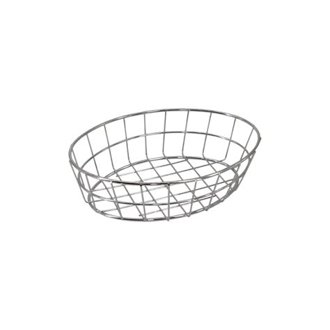 Regent Chrome Oval Wire Serving Basket 230x150x60mm