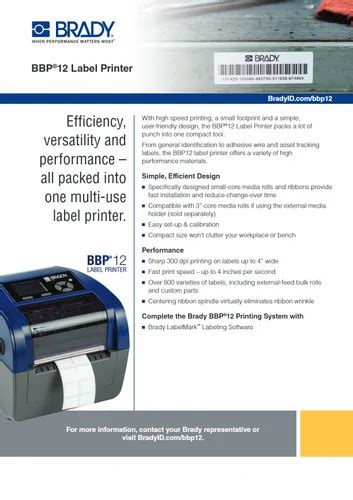 Brady Label Printer Bbp12 Max Print Width 4 Inch At ₹ 75000 Piece In
