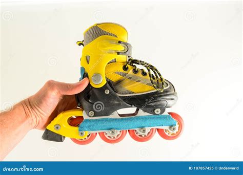 Inline Skating Skate Boot Stock Image Image Of Black 107857425