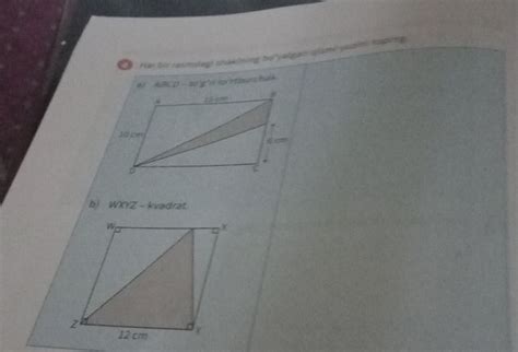 A Abcd Er Et Rektangel B Wxyz Kvadrat Studyx