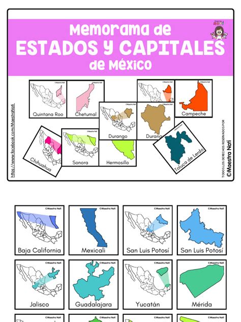 Memorama Estados Y Capitales De México Pdf