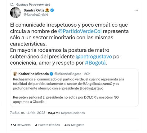 Katherine Miranda E Inti Asprilla Cuestionan Comunicado De Alianza Verde Sobre El Metro “es