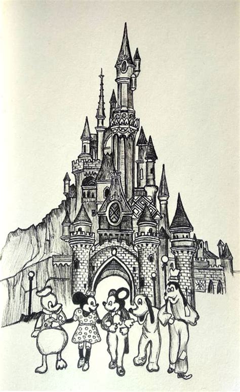 How To Draw Disneyland Paris
