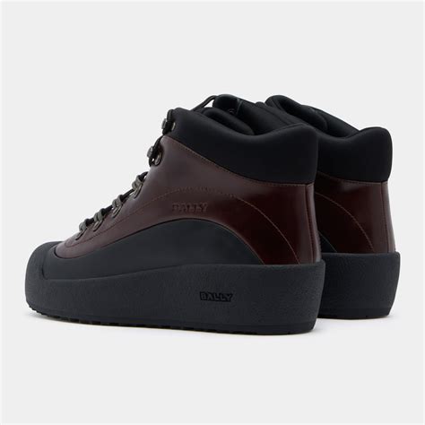 Bally Curling Hiking Boots Men Calys Iii Dark Brown And Black Skolyx