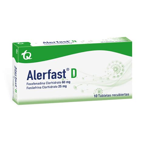 Alerfast D Tabletas 60 25 Mg Farmacia Pasteur Farmacias Pasteur