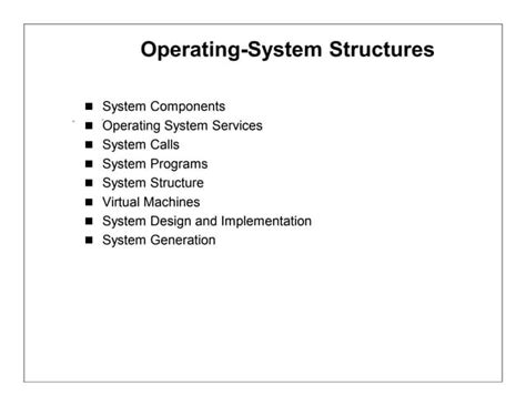 Operating System Services 9 Ppt
