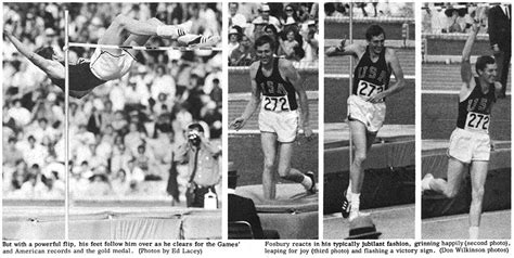 1968 Olympics Mens High Jump — Fosbury Flop Loosens Crowd Track