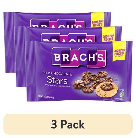 3 Pack Brachs Chocolate Stars Candy 105 Oz