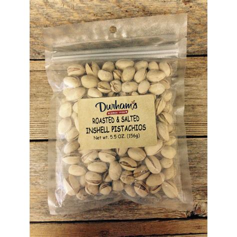 Durhams Roasted And Salted Pistachios 55 Oz Bagged Pack Of 12